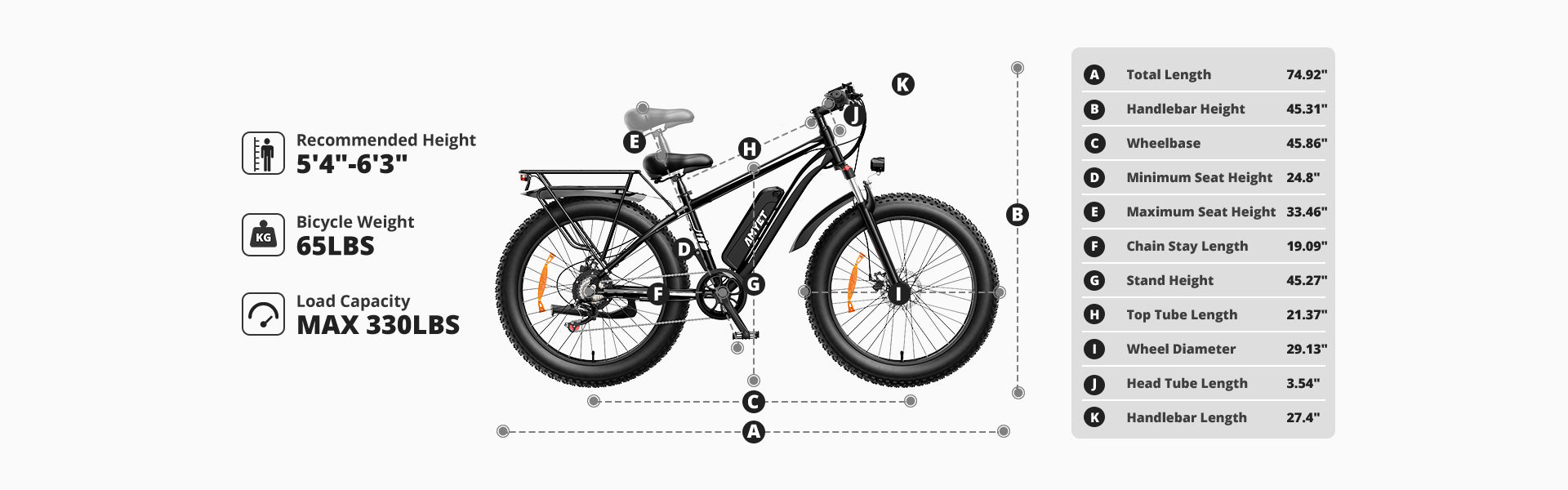 AMYET EB26 eBike 1000W Electric Bike - Combo – AMYET eBikes