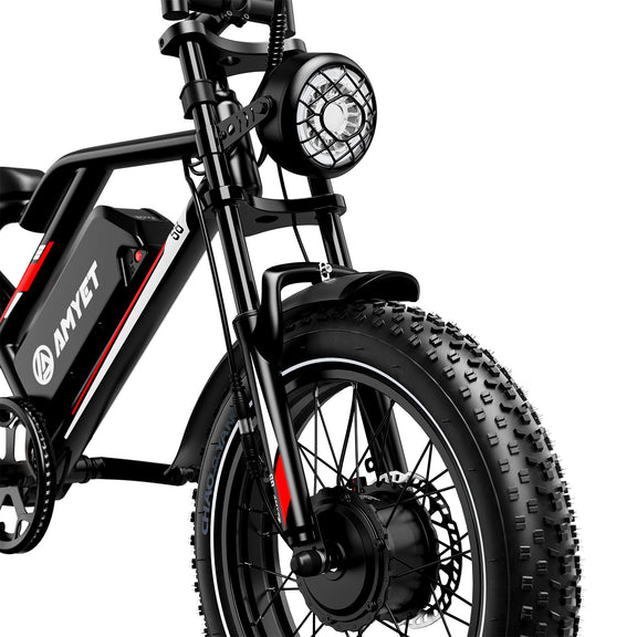 AMYET S8 2*1000W Dual Motor Electric Bike - Black – AMYET eBikes